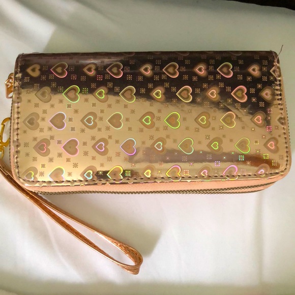 Bags | Holographic Heart Wallet | Poshmark